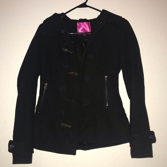 Pink Envelope | Jackets & Coats | Black Winter Coat | Poshmark
